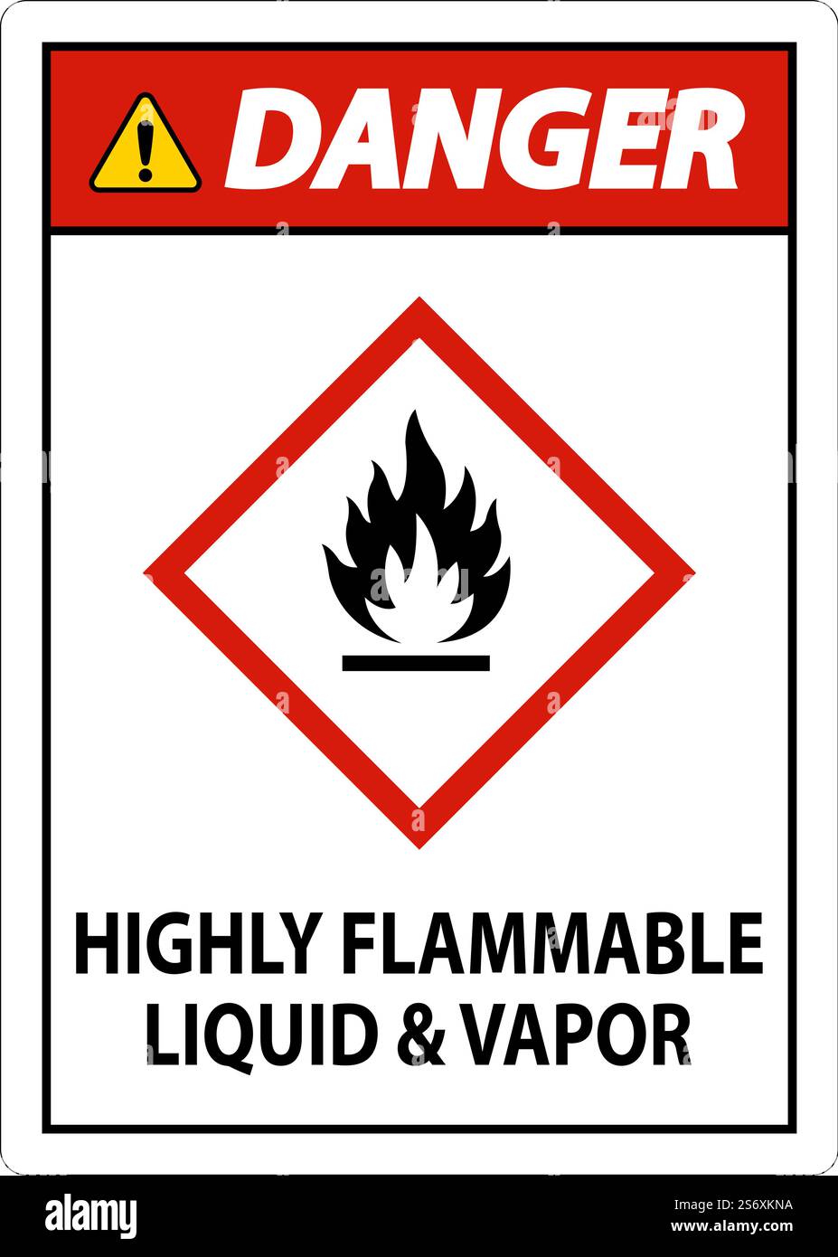 Danger Highly Flammable Liquid and Vapor GHS Sign Stock Vector Image ...