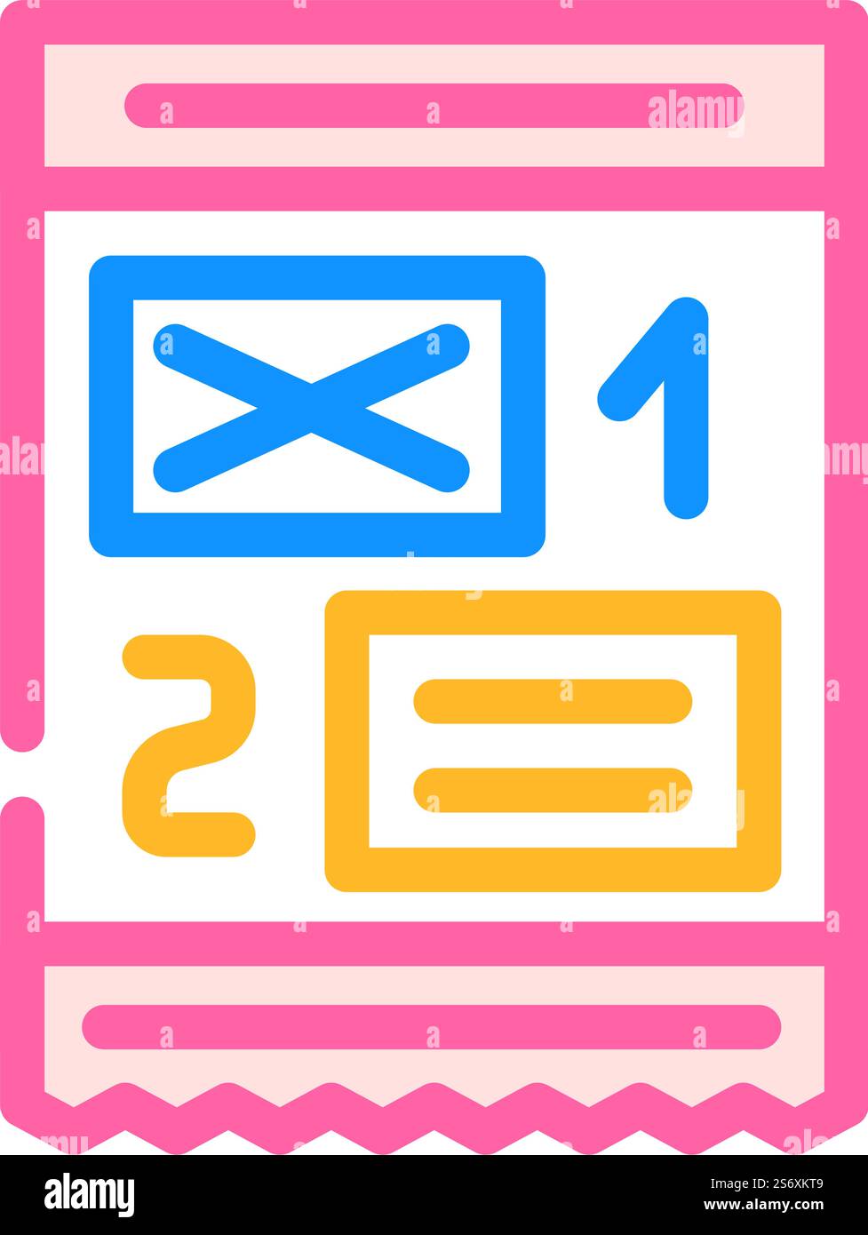 create newsletter color icon vector. create newsletter sign. isolated ...