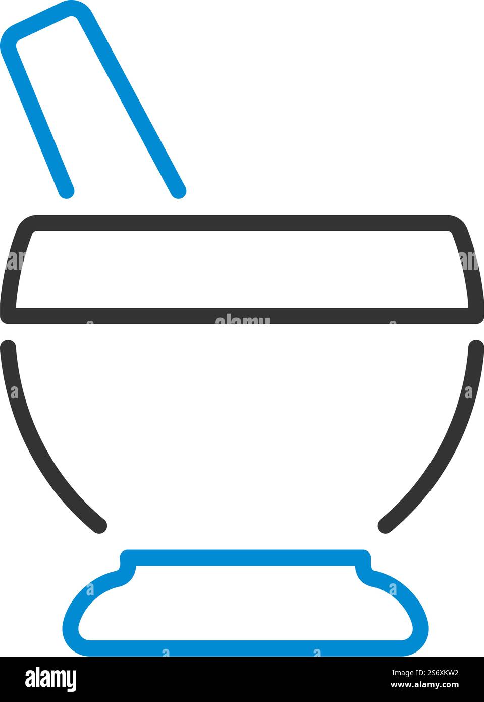 Spa Mortar Icon. Editable Bold Outline With Color Fill Design. Vector ...
