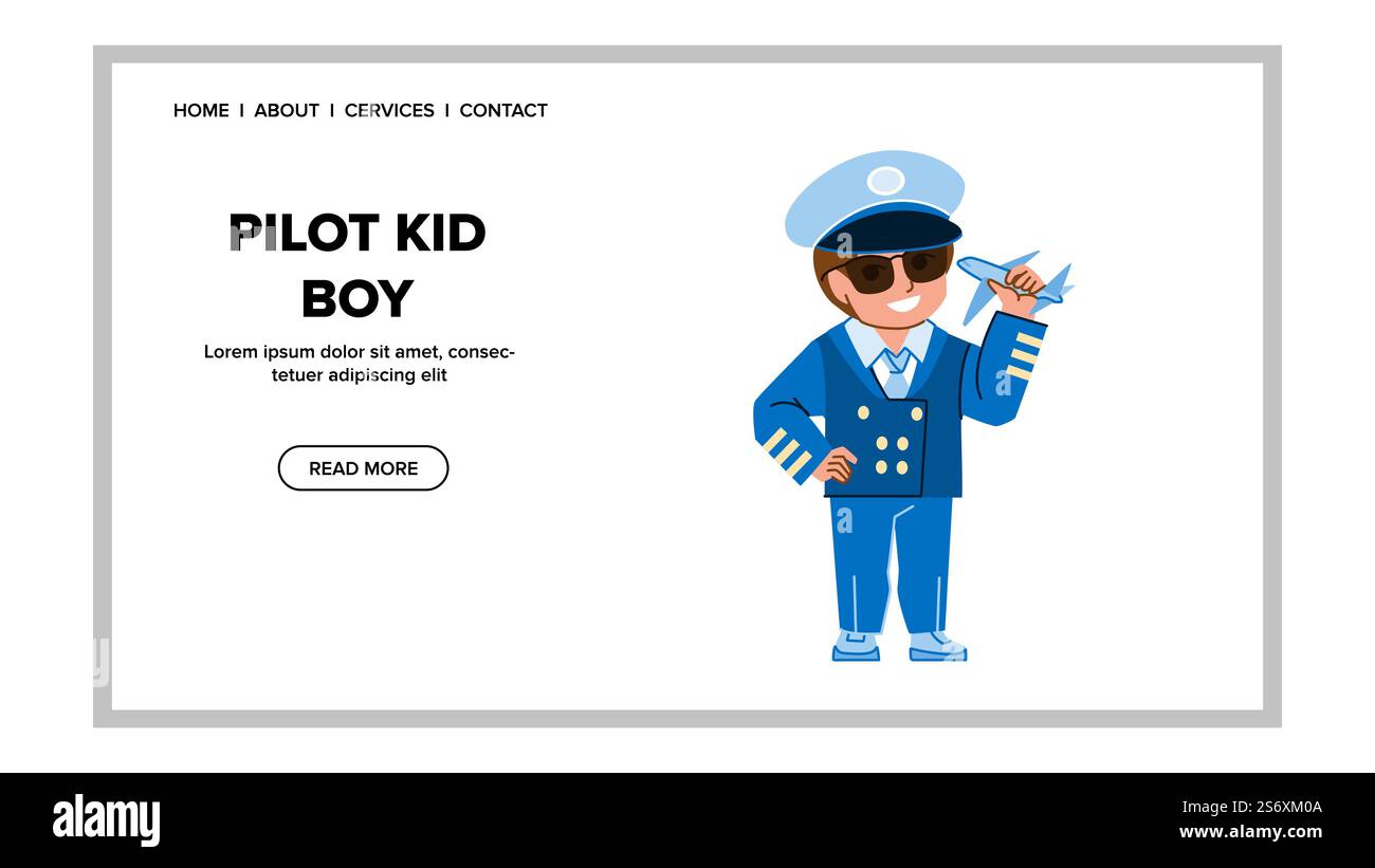 pilot kid boy vector. dream play, happy fun travel, idea adventure ...