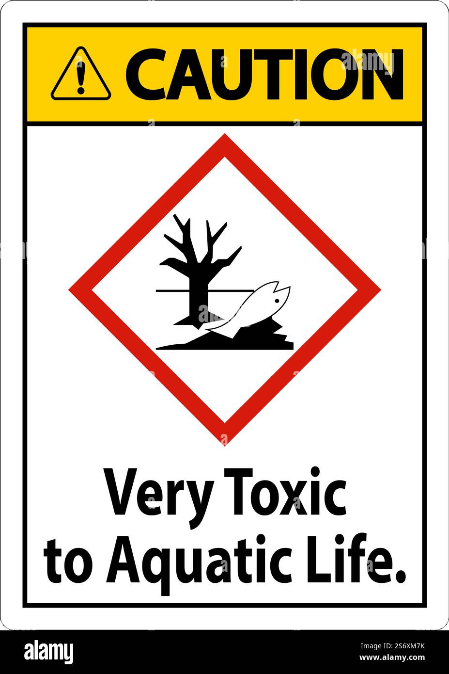 Caution Very Toxic To Aquatic Life Sign On White Background Stock ...