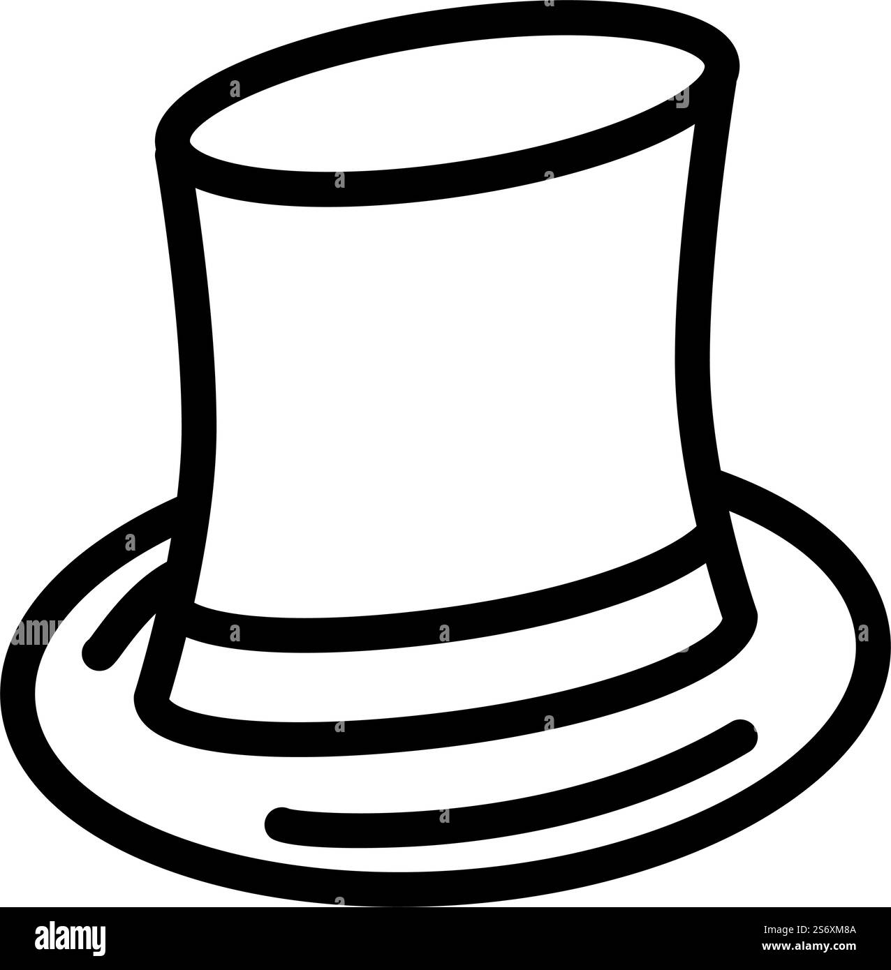 cylinder hat line icon vector. cylinder hat sign. isolated contour ...