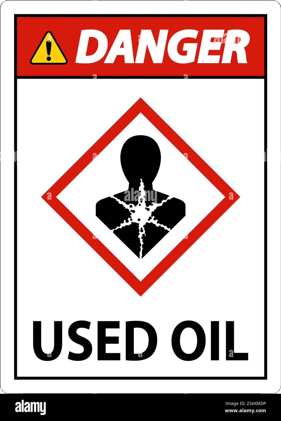 Danger Used Oil Sign On White Background Stock Vector Image & Art - Alamy