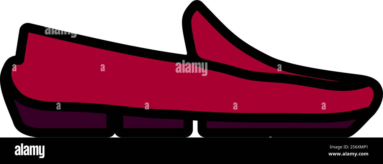 Moccasin Icon. Editable Bold Outline With Color Fill Design. Vector ...