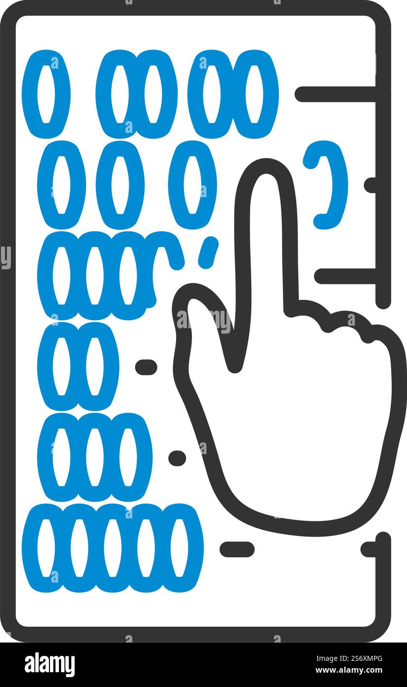 Abacus Icon. Editable Bold Outline With Color Fill Design. Vector ...