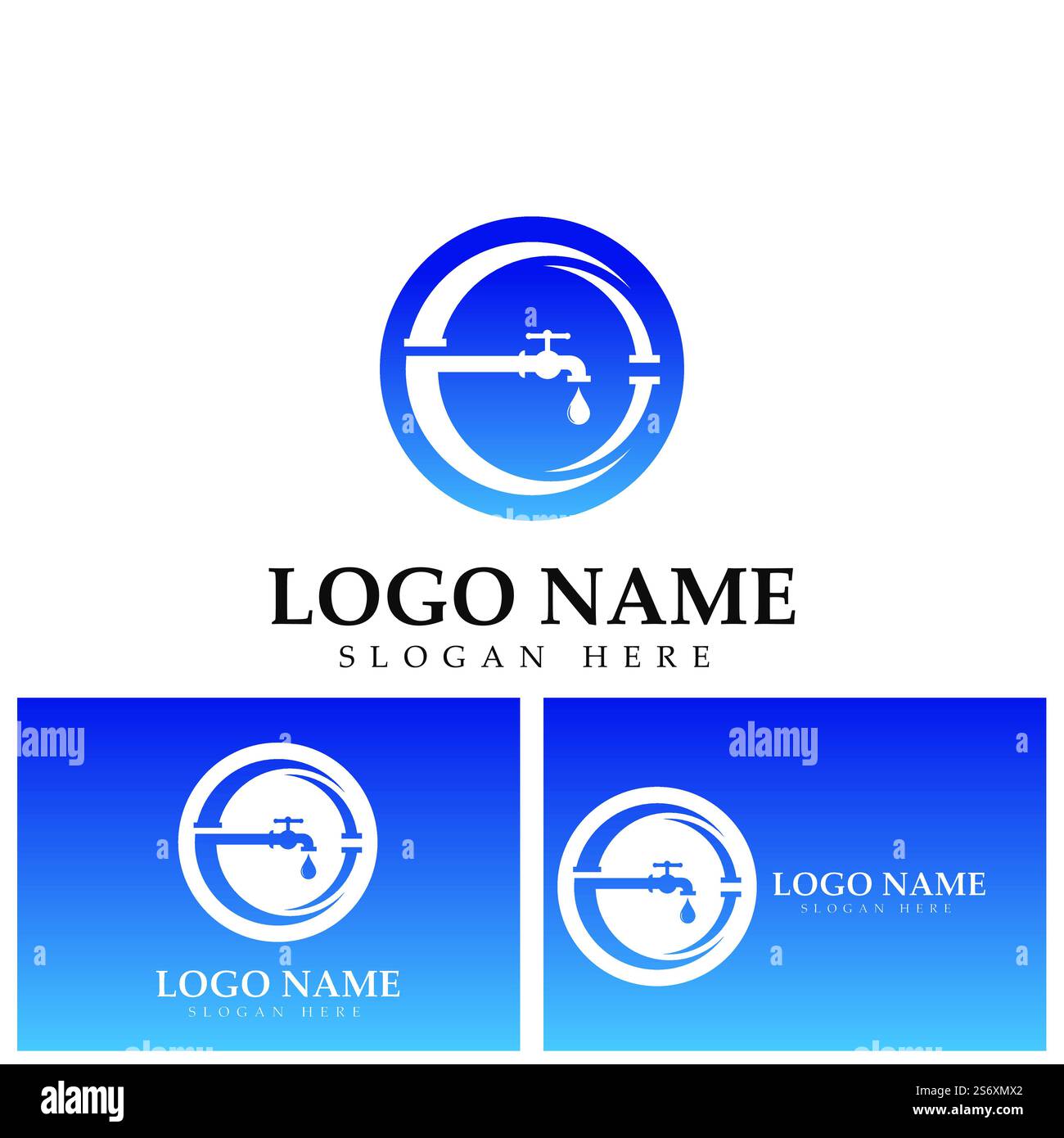 plumbing water logo icon vector template Stock Vector Image & Art - Alamy