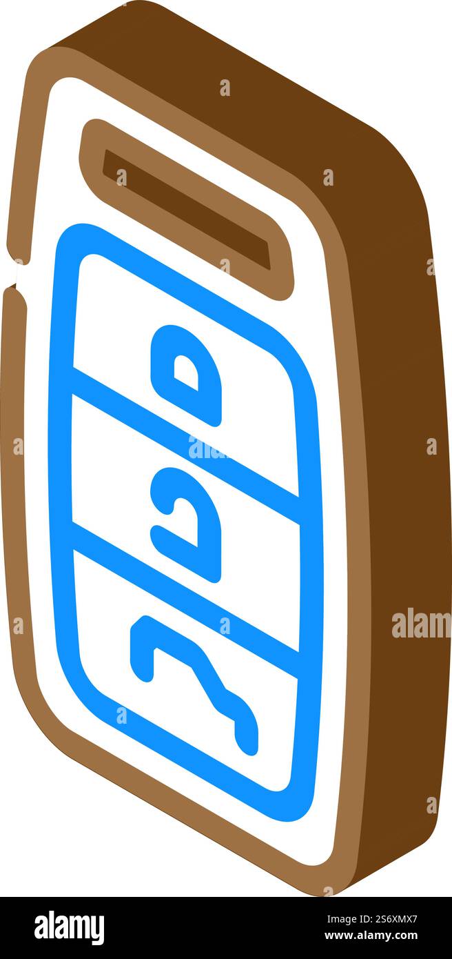 car proximity key isometric icon vector. car proximity key sign ...