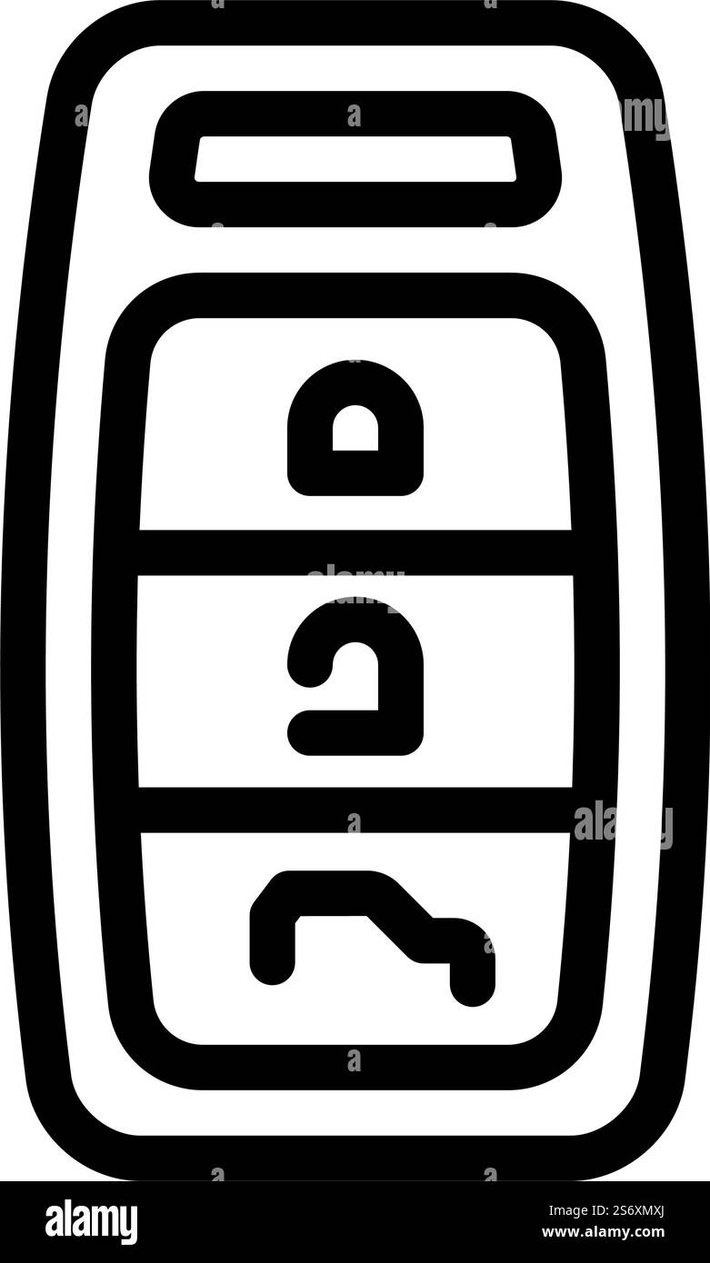 car proximity key line icon vector. car proximity key sign. isolated ...