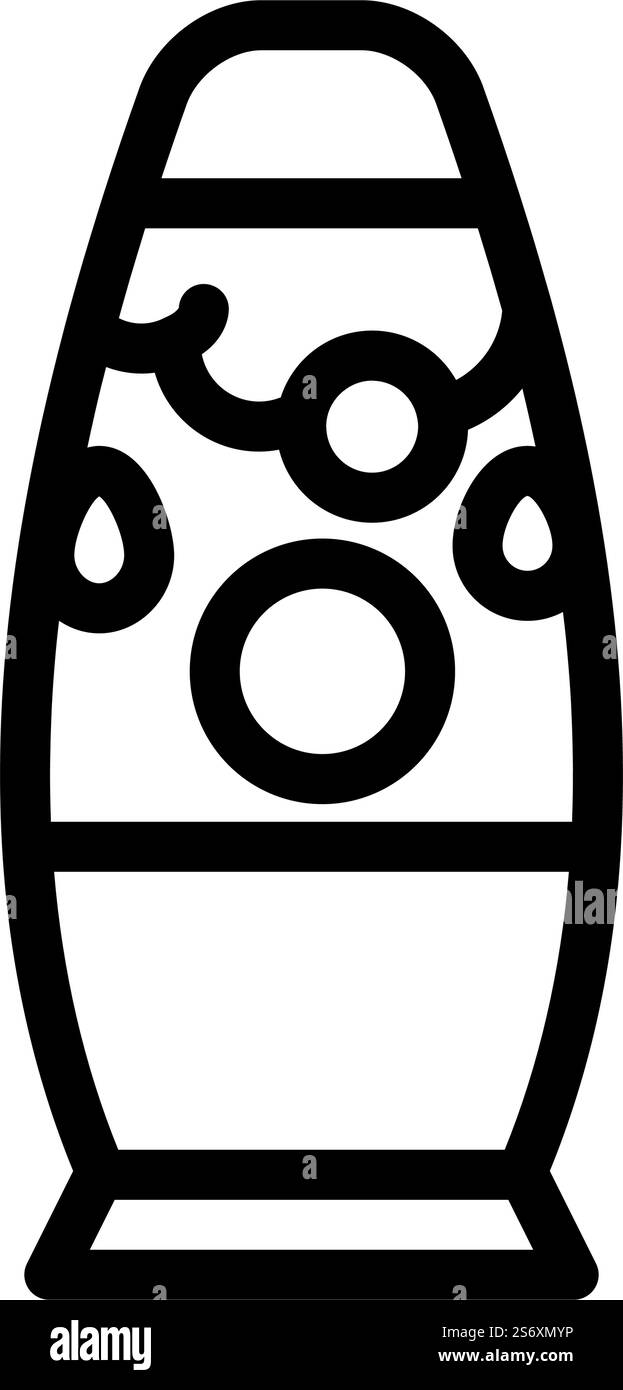 lava lamp line icon vector. lava lamp sign. isolated contour symbol ...