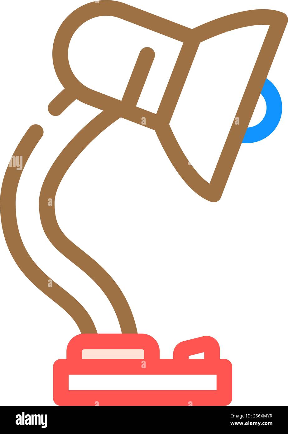 desk lamp color icon vector. desk lamp sign. isolated symbol ...