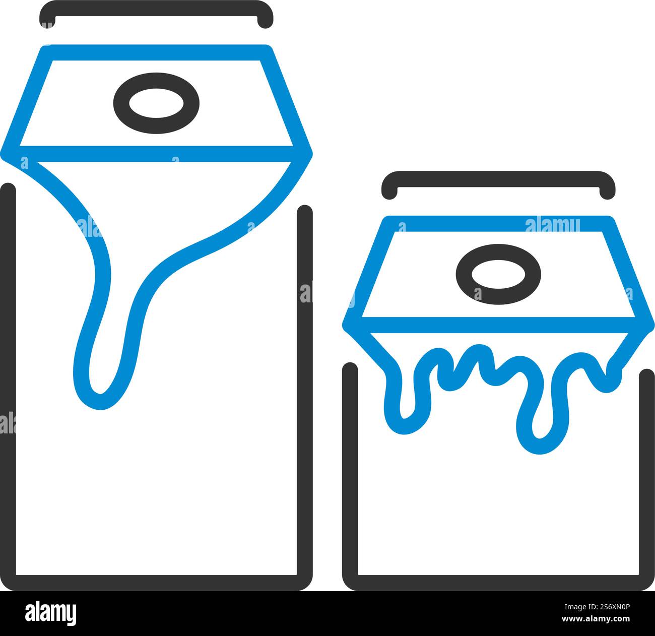 Milk And Cream Container Icon. Editable Bold Outline With Color Fill ...