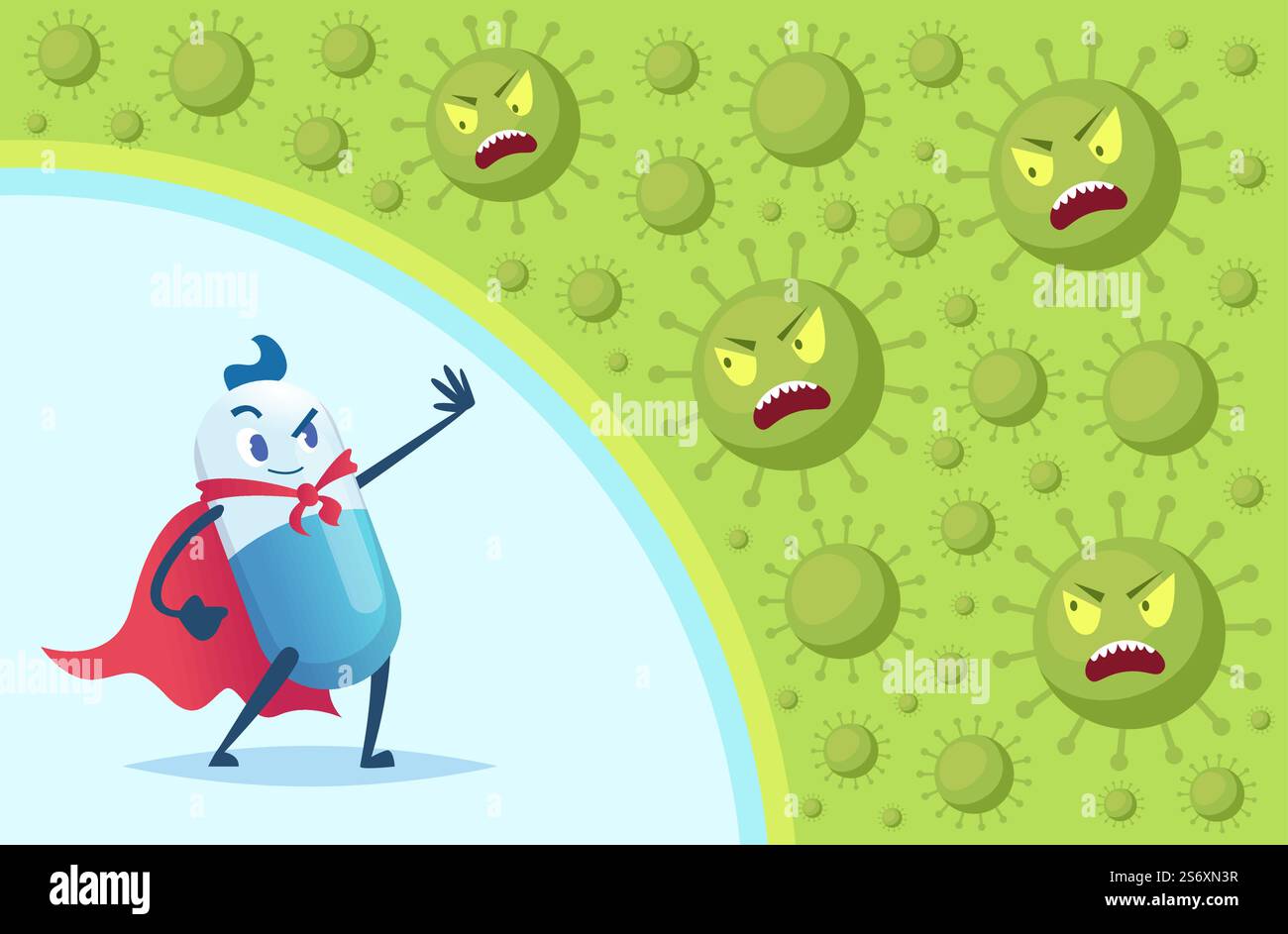 Virus protection background. Strong antibiotic fight bacteria medicine ...