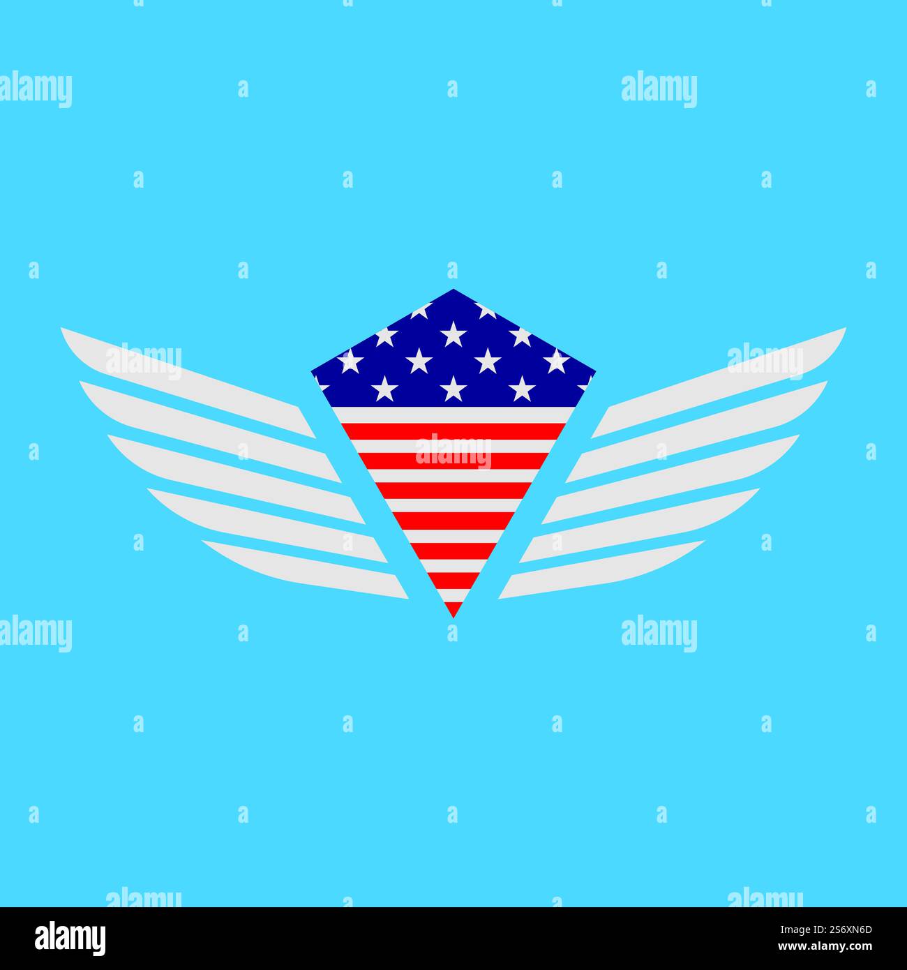American flag illustration vector design template Stock Vector Image ...