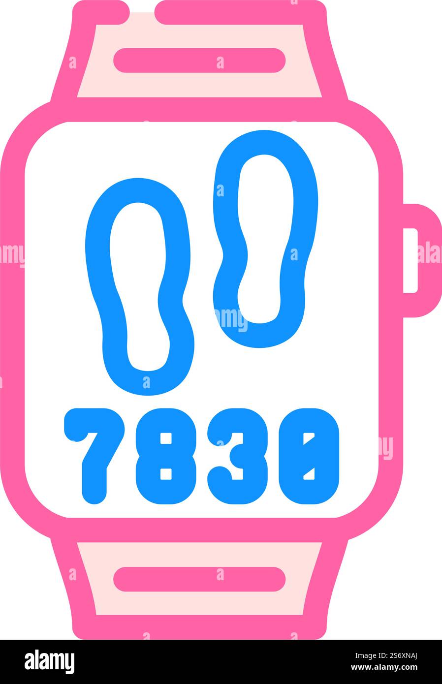 walk steps controlling watches color icon vector. walk steps ...