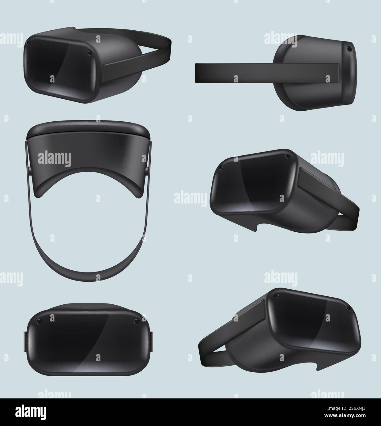 Vr realistic. Helmet with controllers for 360 degree views futuristic ...