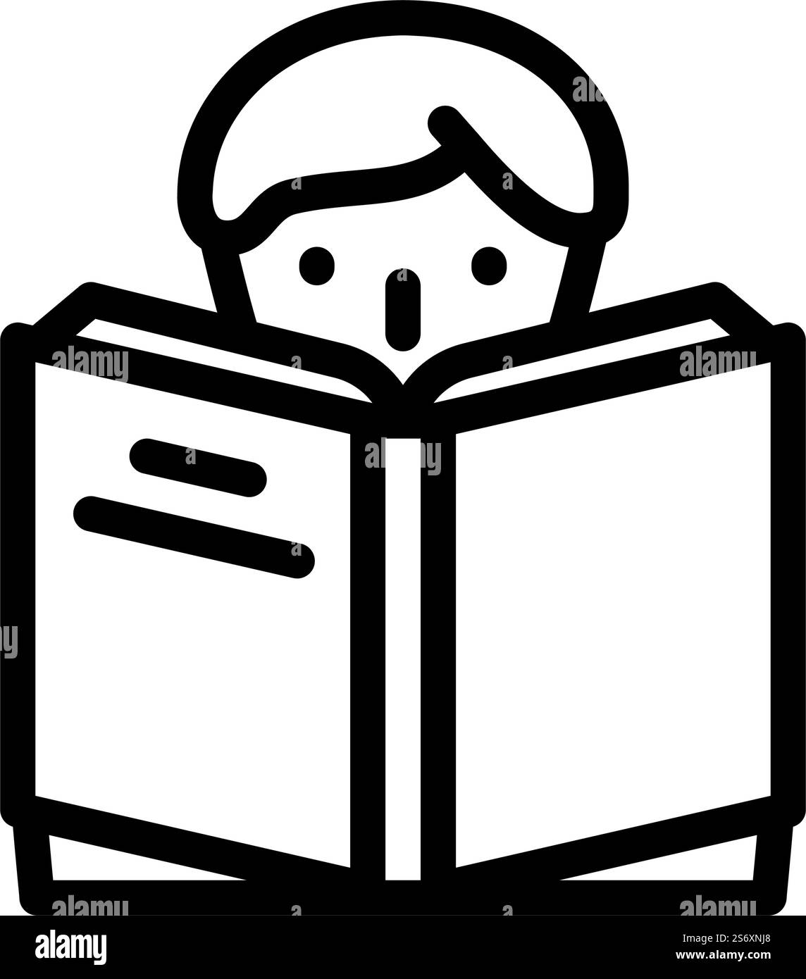 reading book line icon vector. reading book sign. isolated contour ...