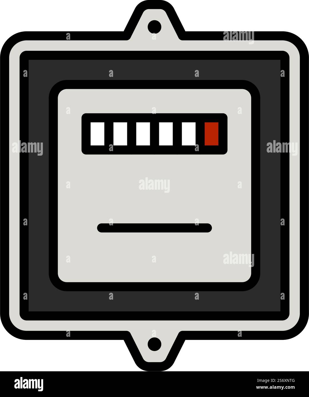 Electric Meter Icon. Editable Bold Outline With Color Fill Design ...