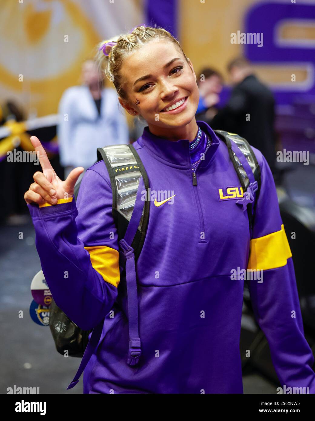 Baton Rouge, LA, USA. 17th Jan, 2025. LSU Tigers Olivia Dunne after the ...