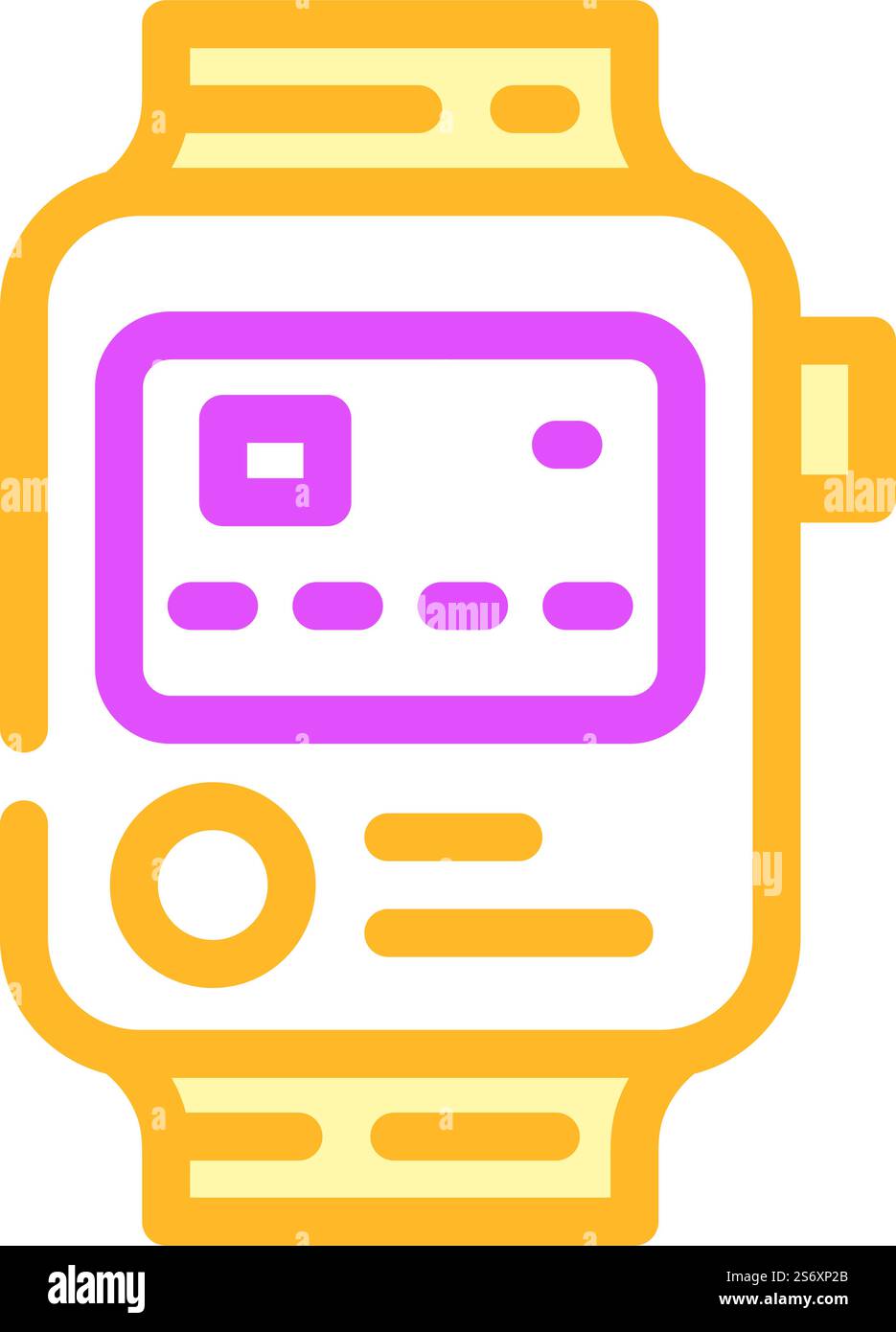 nfc payment system in watches color icon vector. nfc payment system in ...