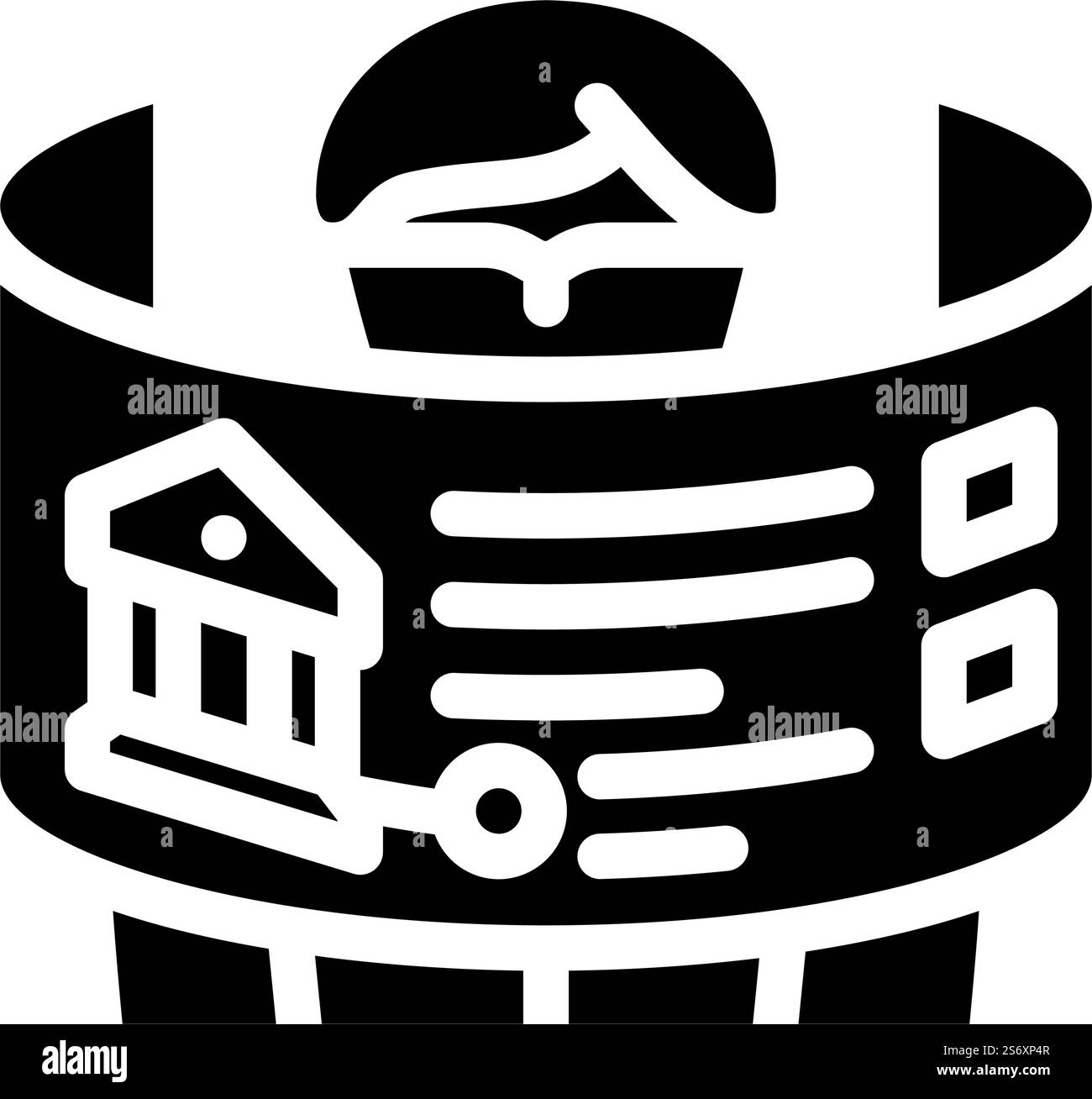 virtual 3d bank in metaverse glyph icon vector. virtual 3d bank in ...