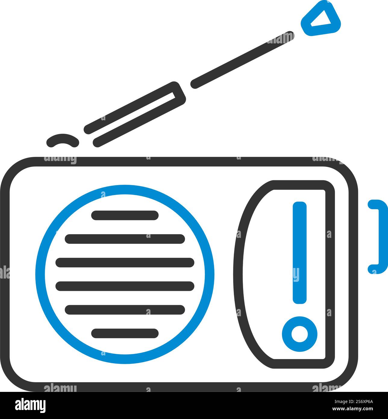 Radio Icon. Editable Bold Outline With Color Fill Design. Vector ...