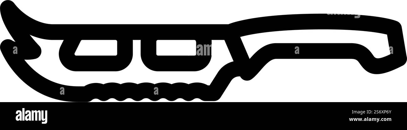 cheese knife line icon vector. cheese knife sign. isolated contour ...