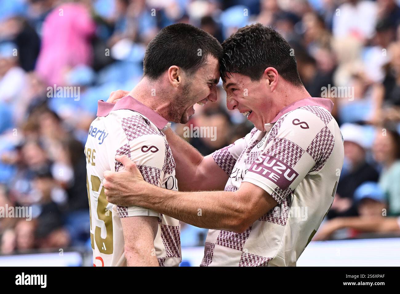 Sydney, Australia. 18th Jan, 2025. Henry Hore of the Roar celebrates ...