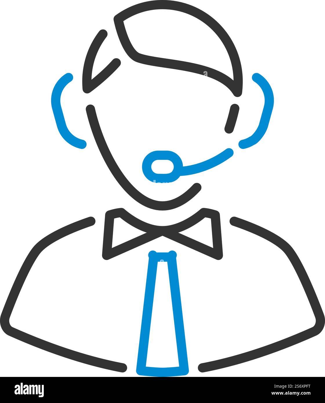 Icon Of Football Commentator. Editable Bold Outline With Color Fill ...