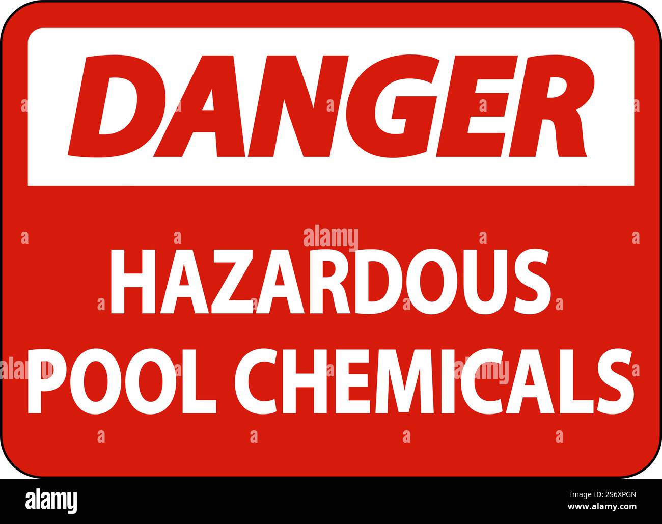 Danger Hazardous Pool Chemicals On White Background Stock Vector Image ...