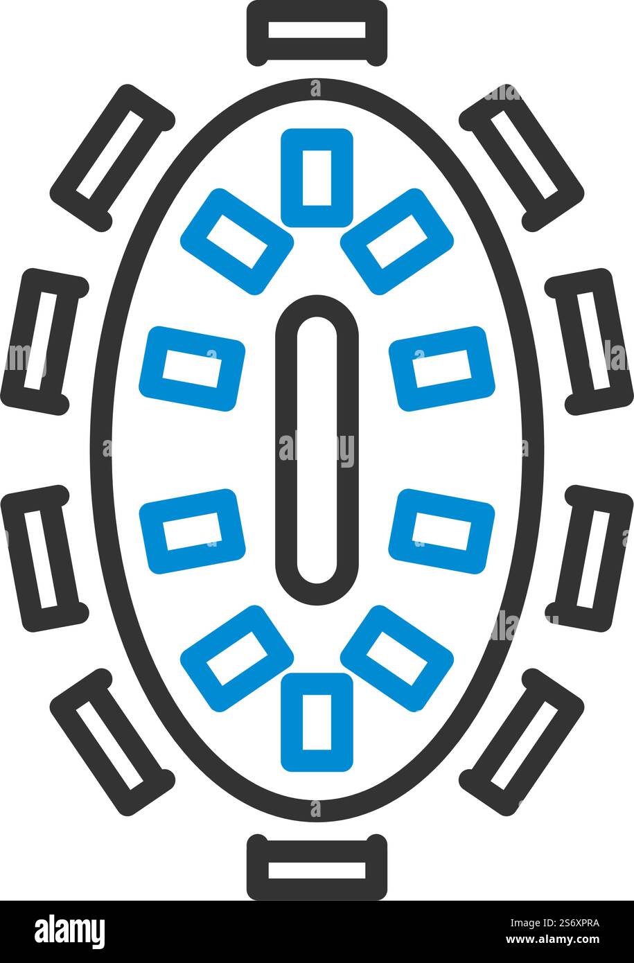 Negotiating Table Icon. Editable Bold Outline With Color Fill Design ...