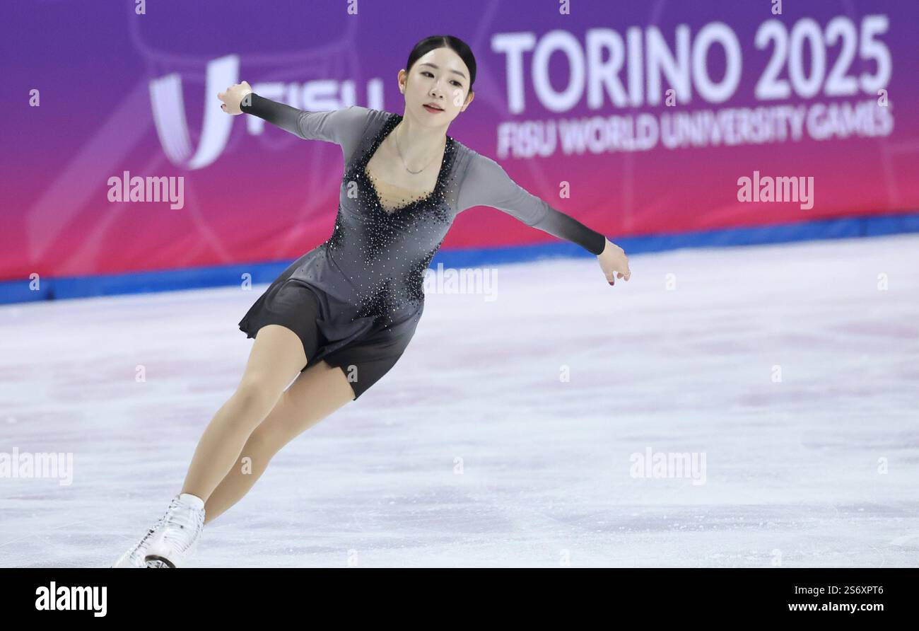 (250118) -- TURIN, Jan. 18, 2025 (Xinhua) -- Choi Dabin of South Korea ...