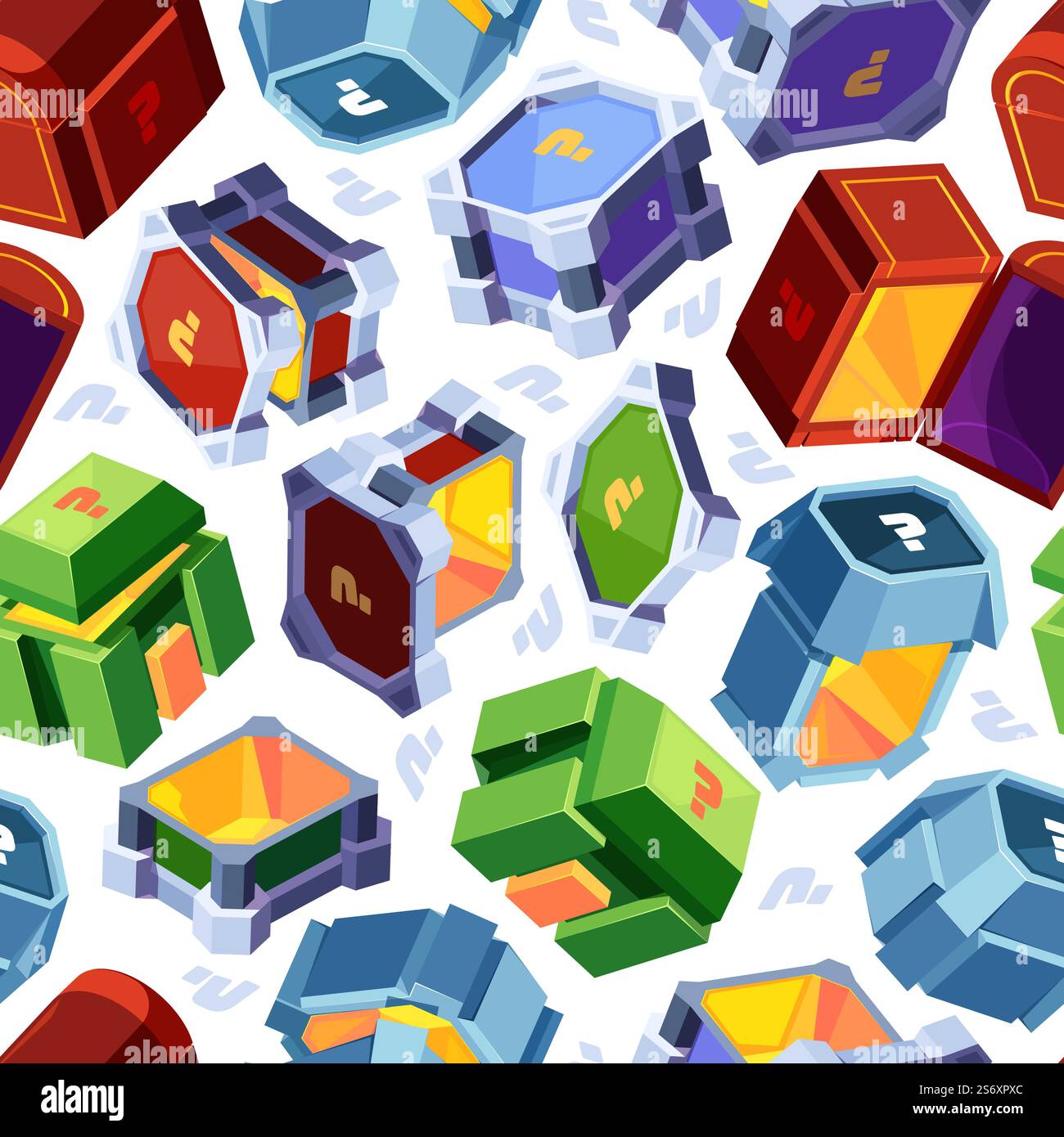 Boxes pattern. Present boxes gift containers stylish cartoon background ...