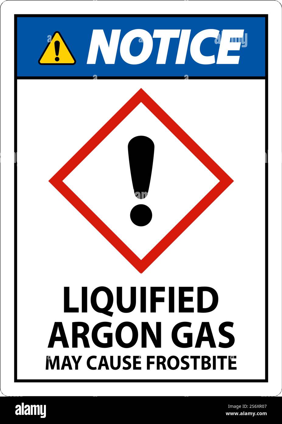 Notice Liquified Argon Gas GHS Sign On White Background Stock Vector ...