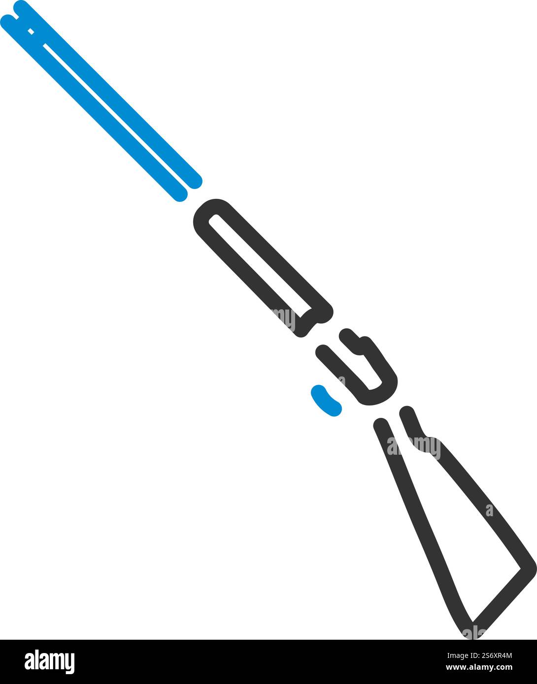 Icon Of Hunting Gun. Editable Bold Outline With Color Fill Design ...