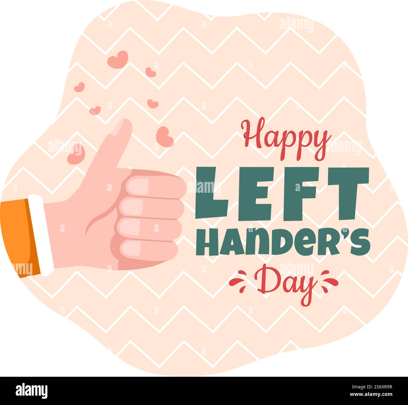 International Left Handers Day Celebration with her Left Hand Raised on ...