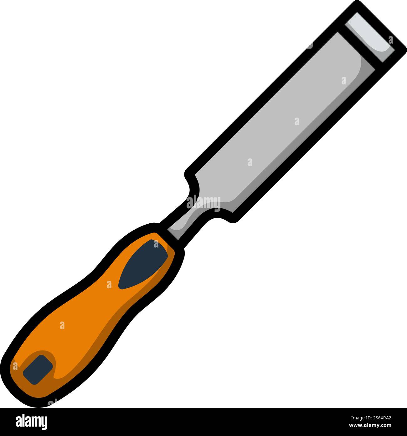Icon Of Chisel. Editable Bold Outline With Color Fill Design. Vector ...