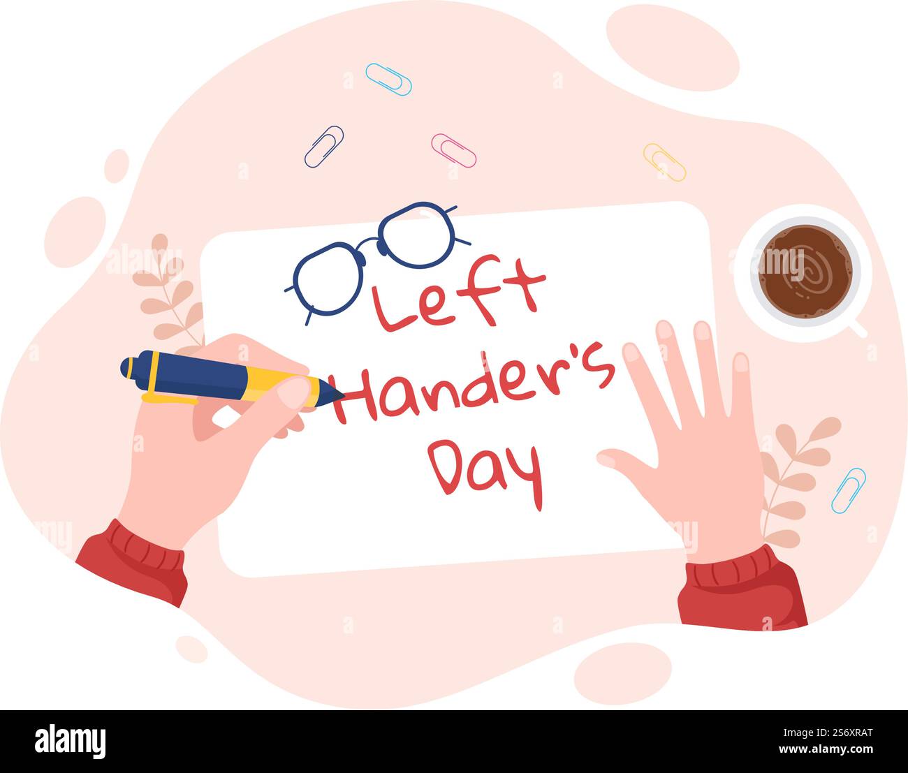 International Left Handers Day Celebration with her Left Hand Raised on ...