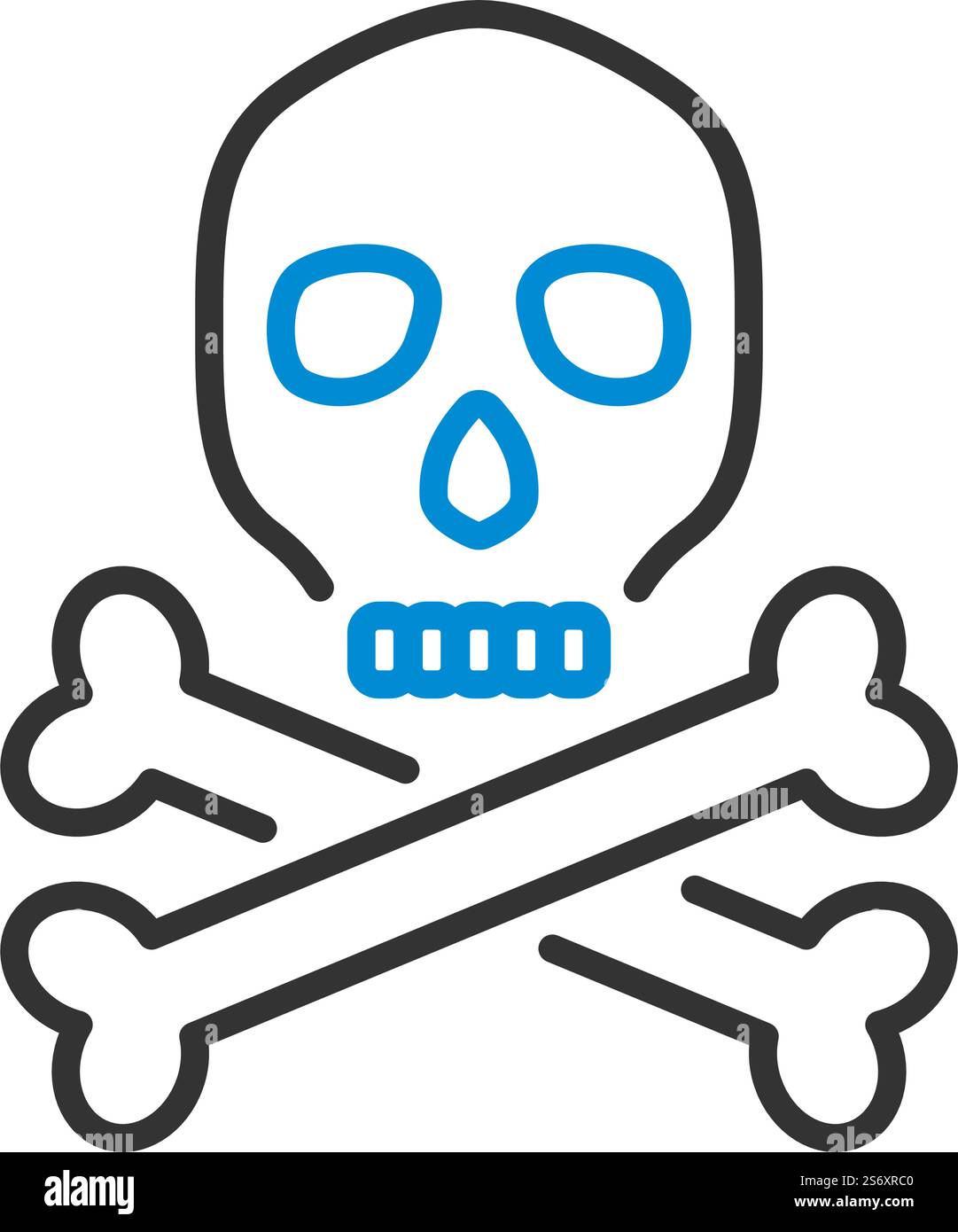 Poison Sign Icon. Editable Bold Outline With Color Fill Design. Vector ...