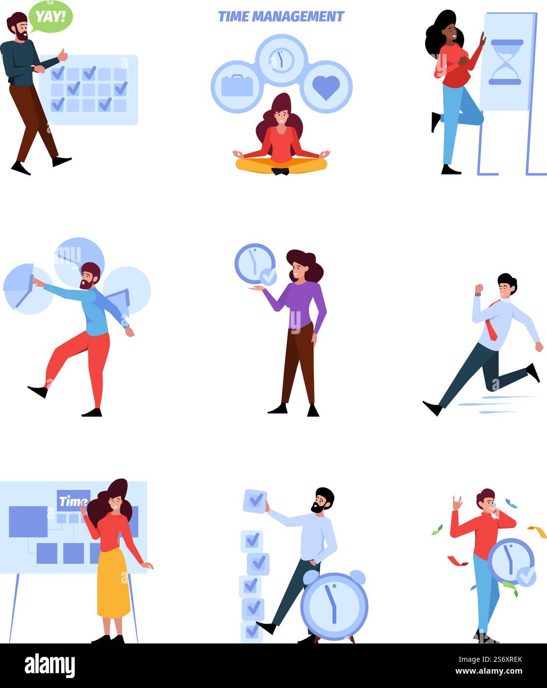 Time planning. Office manager perfect organizing self time and work ...