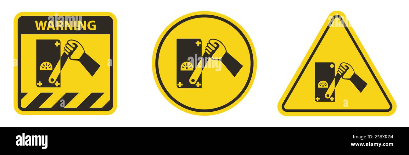 Do Not Touch Men Working Symbol Sign Isolate on White Background,Vector ...