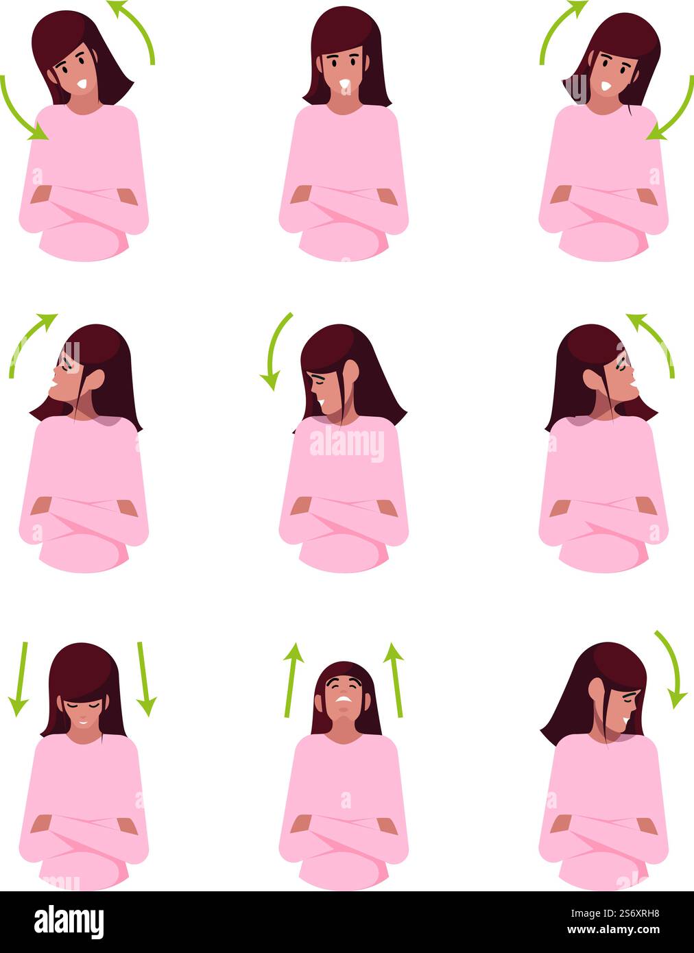 Stretching exercises. Body back and neck stretching for healthy ...