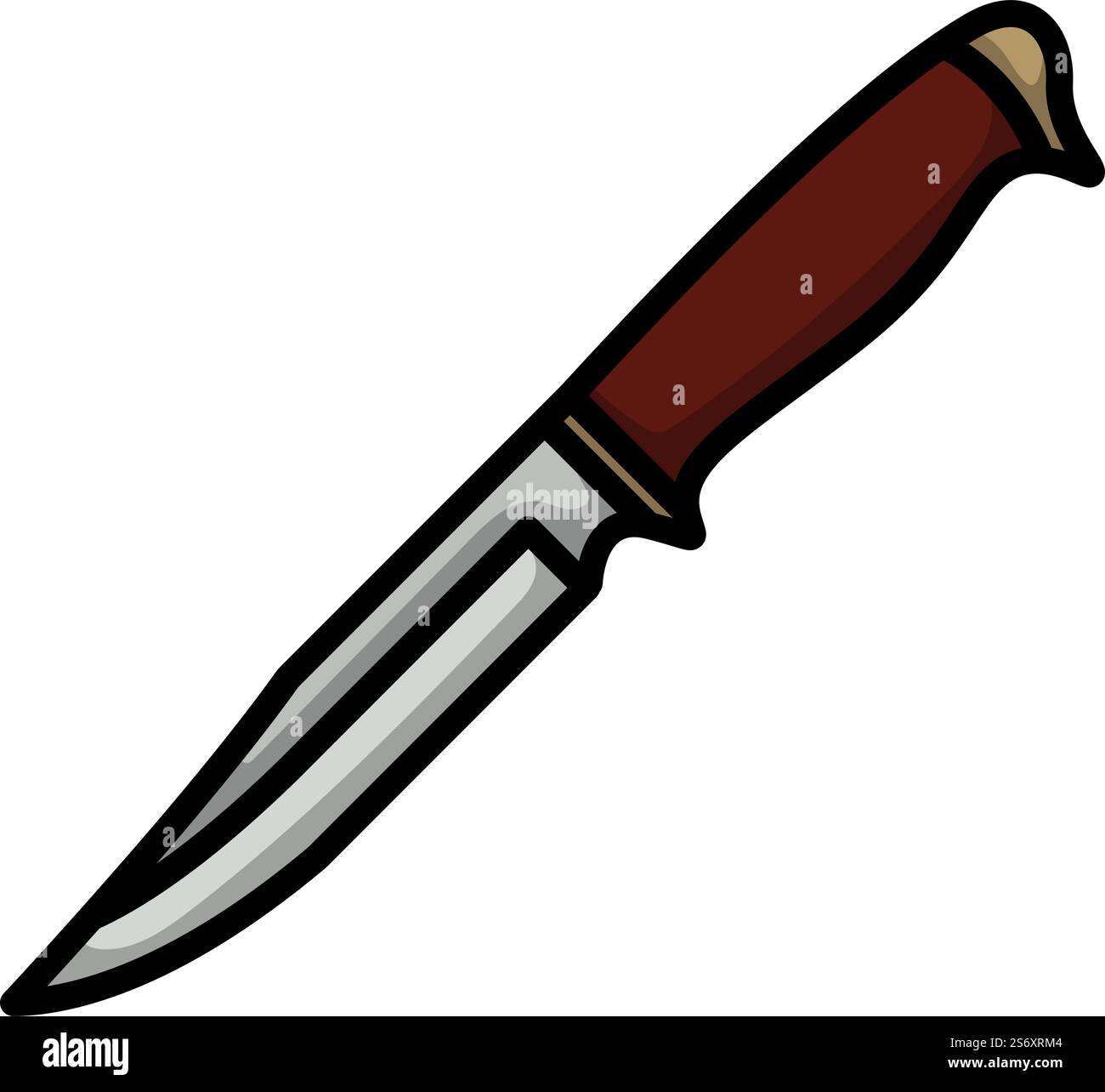 Knife Icon. Editable Bold Outline With Color Fill Design. Vector ...