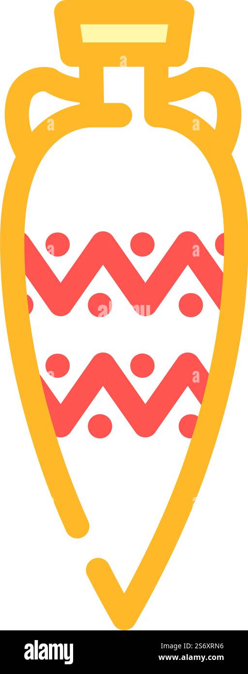 amphora with elegant design color icon vector. amphora with elegant ...
