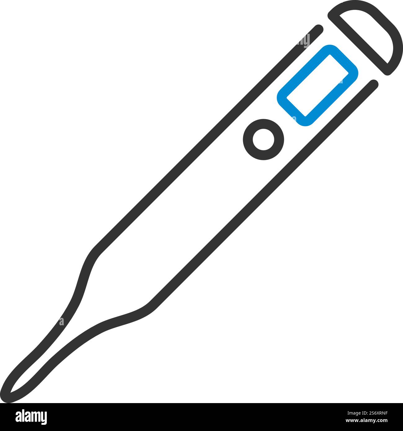 Medical Thermometer Icon. Editable Bold Outline With Color Fill Design ...