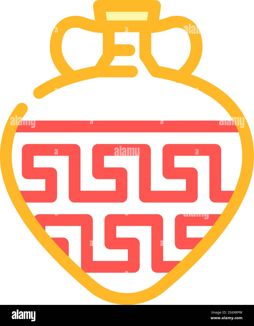 vintage amphora color icon vector. vintage amphora sign. isolated ...