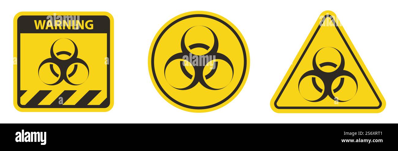 Beware Biological Hazard Symbol Isolate On White Background,Vector ...