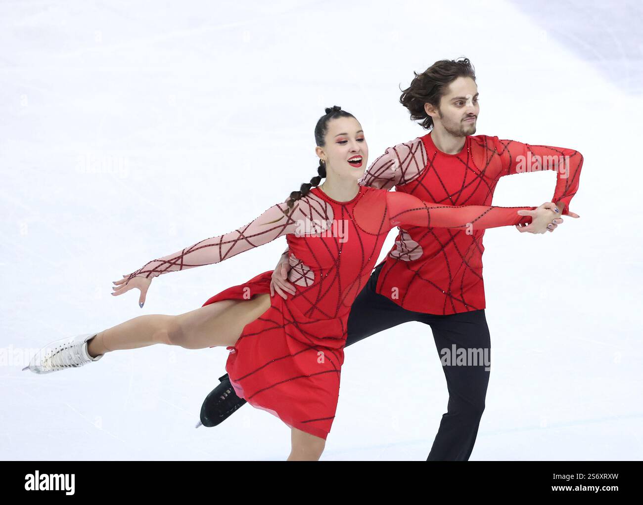 Turin, Italy. 17th Jan, 2025. Emese Csiszer (L)/Mark Shapiro of Hungary ...