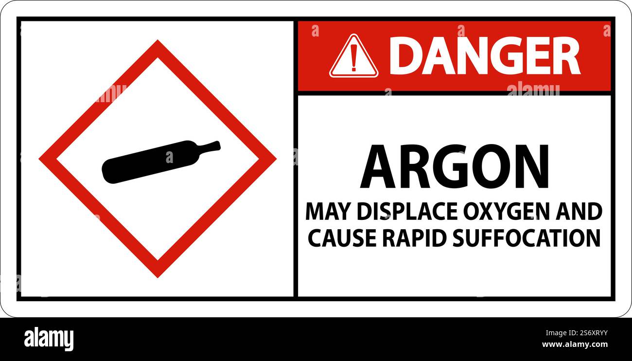Danger Argon GHS Sign On White Background Stock Vector Image & Art - Alamy