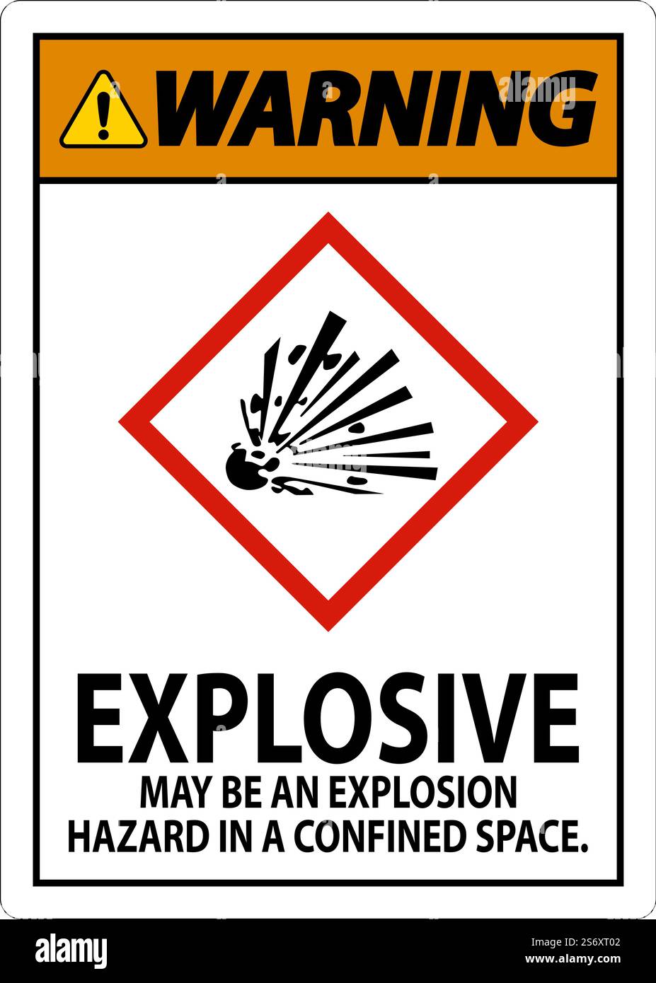 Warning Explosive GHS Sign On White Background Stock Vector Image & Art ...