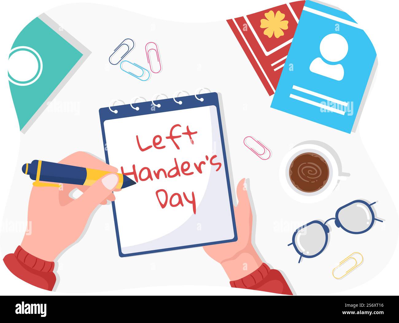 International Left Handers Day Celebration with her Left Hand Raised on ...